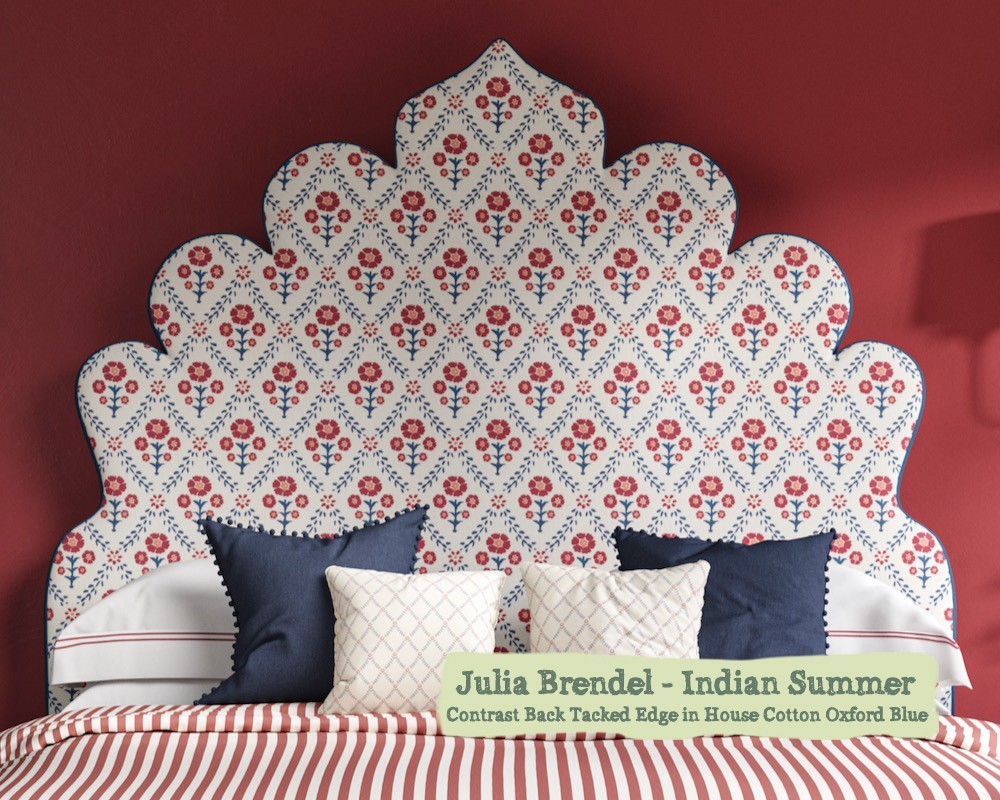 Super King Lewis Headboard in Julia Brendel Indian Summer, Contrast ...