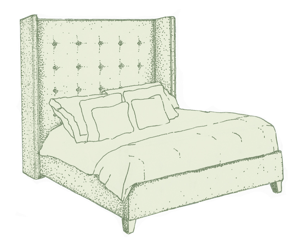 4ft Small Double Winged Mull Headboard - Made To Order - FREE Delivery